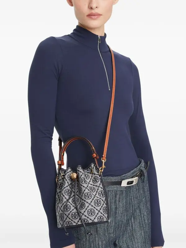 Tory Burch Mini T Monogram Bucket Bag