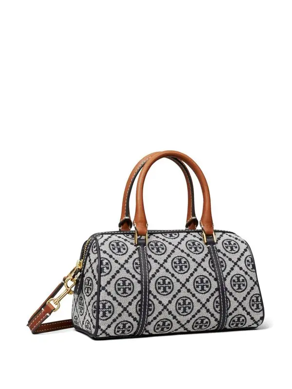 Tory Burch Mini T Monogram Barrel Bag - Grey