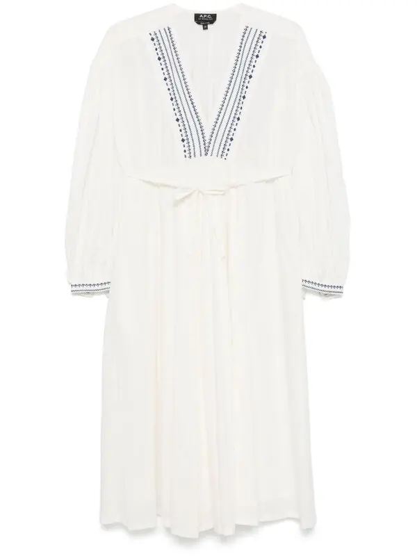 A.p.c. Anni Midi Dress - White