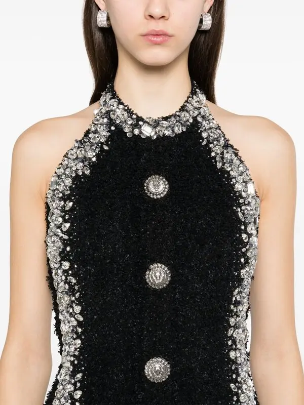 Balmain Crystal-embellished Mini Dress