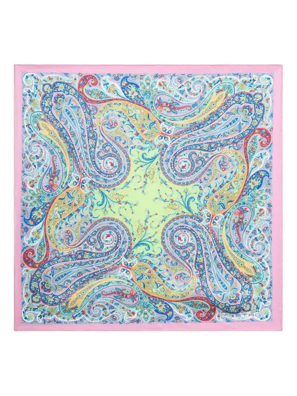 Etro Paisley-print Handkerchief - Pink