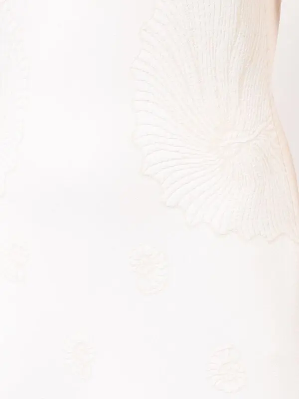 Alexander McQueen Ivory Shell-embroidered Mini Dress