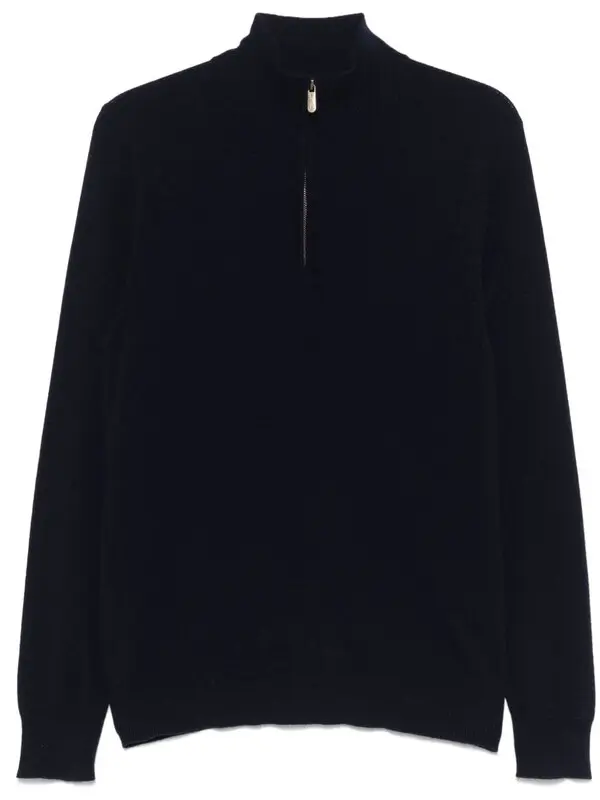 Eric Bompard Half-zip Sweater - Blue