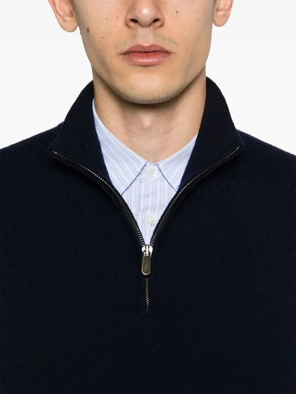 Eric Bompard Half-zip Sweater - Blue