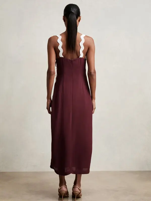 burgundy dress reiss Empower dress main image 0