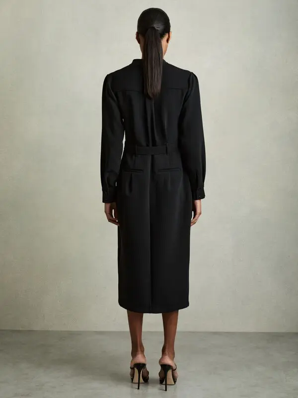 【海外限定】REISSワンピース☆Isla Twill Belted Shirt Dress i Buy REISS Isla Twill Belted Shirt Dress - Black At 67% Off