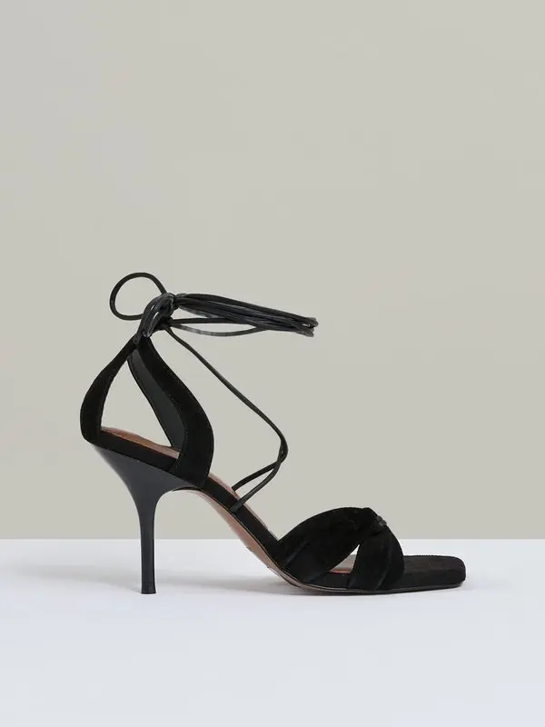 REISS Alexis Suede Heeled Sandals