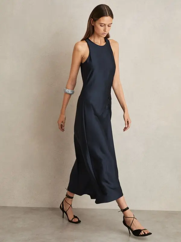 REISS Alexis Suede Heeled Sandals