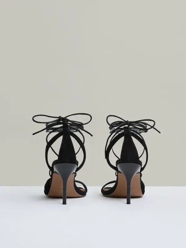 REISS Alexis Suede Heeled Sandals