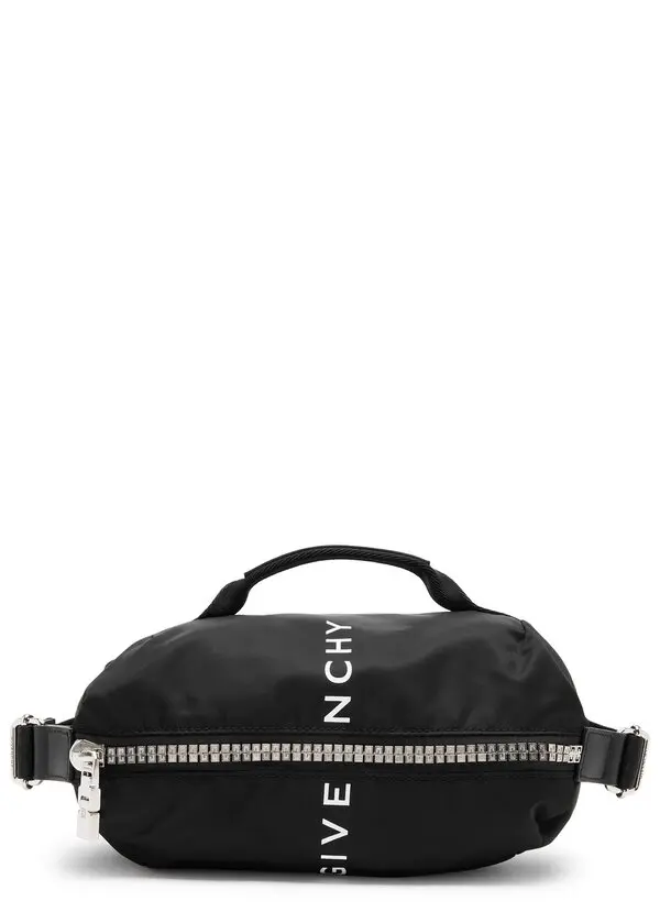 Givenchy G-zip Logo-print Nylon Belt Bag - Black