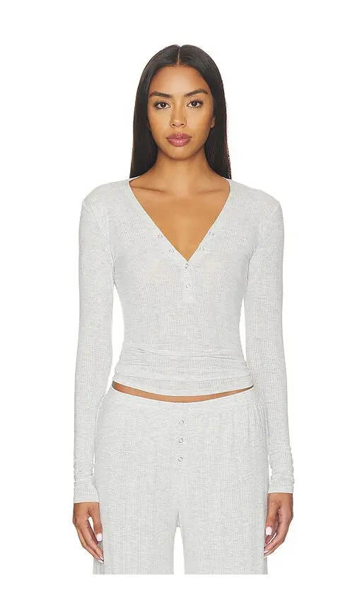 NEGATIVE UNDERWEAR Whipped Henley - Cloud