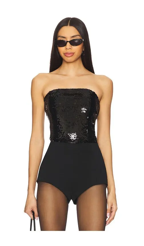 WeWoreWhat Sequin Corset Top