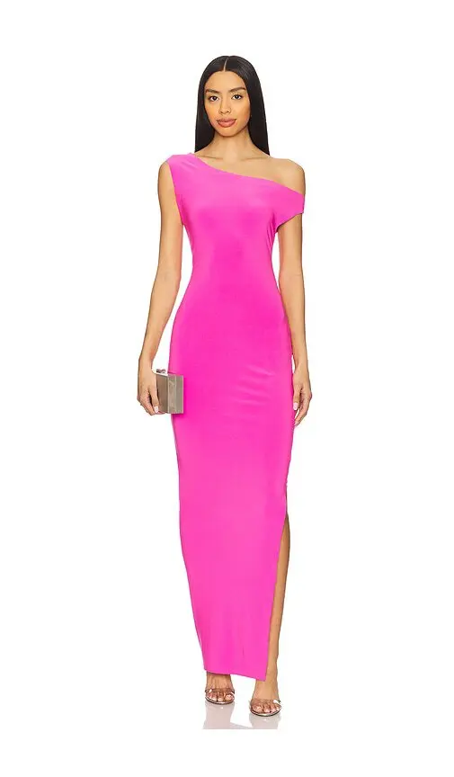 Norma Kamali Drop Shoulder Fitted Gown - Orchid Pink - 60% Off |  Editorialist