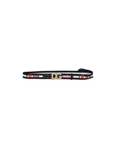 Dolce & Gabbana Cotton And Calfskin Belt - Black