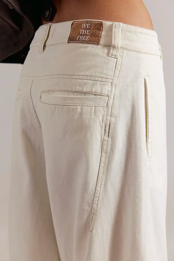 Free People We The Free Laydown Chino Pants - Clean Ivory