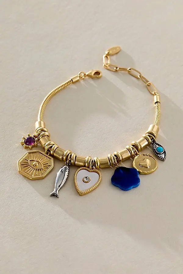 Free People Minka Charm Bracelet - Spring