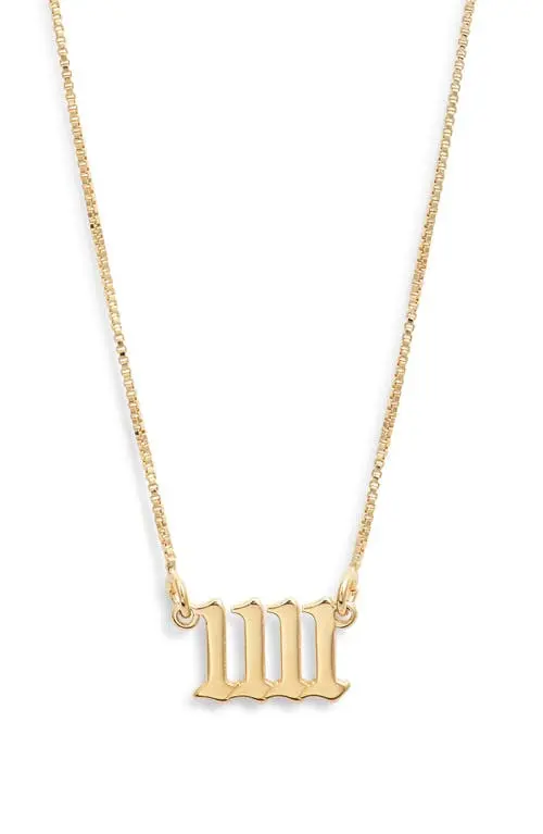 CHILD OF WILD Synchronistic 1111 Pendant Necklace - Gold