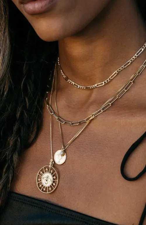 CHILD OF WILD Divine Mother Pendant Necklace With Cubic Zirconia - Gold