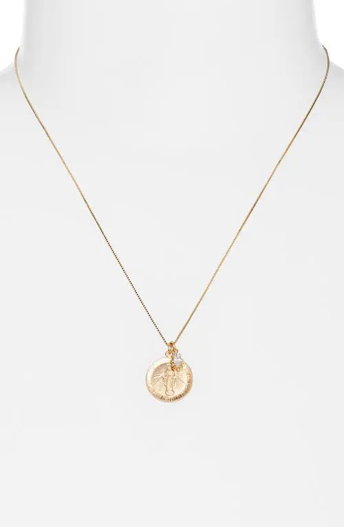 CHILD OF WILD Divine Mother Pendant Necklace With Cubic Zirconia - Gold