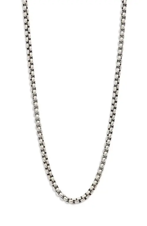 CHILD OF WILD Rhapsody Round Box Chain Necklace - Silver