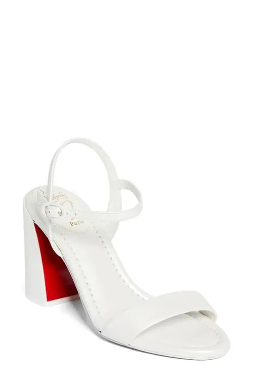 CHRISTIAN LOUBOUTIN Miss Jane Sandal - W667 Bianco/lin Snow