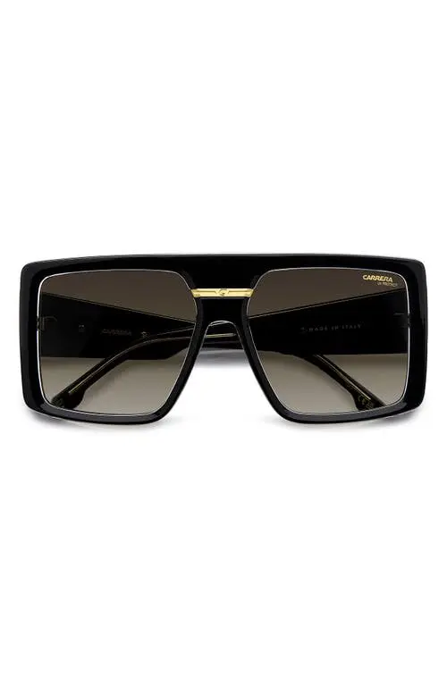 Carrera Eyewear 60mm Square Sunglasses - Black Crystal/ Brown