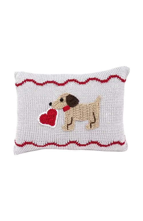 MELANGE COLLECTION Valentine Puppy Dog Mini Pillow