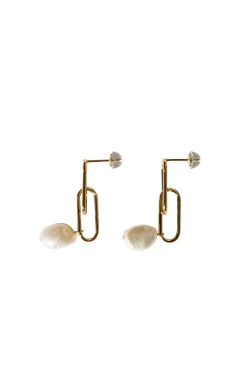 SEREE Carla Pearl Drop Earrings