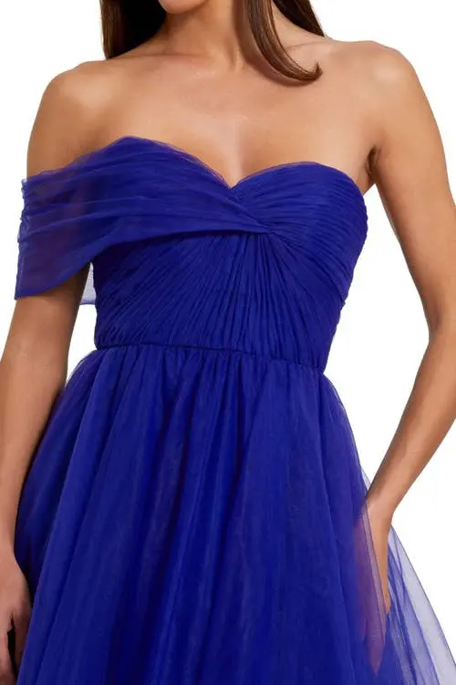 Mac Duggal Strapless Bustier Ball Gown