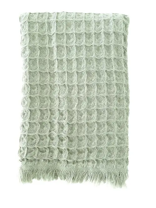 Anaya Turkish Cotton Waffle Hand Towelset Of 2 - Light Green
