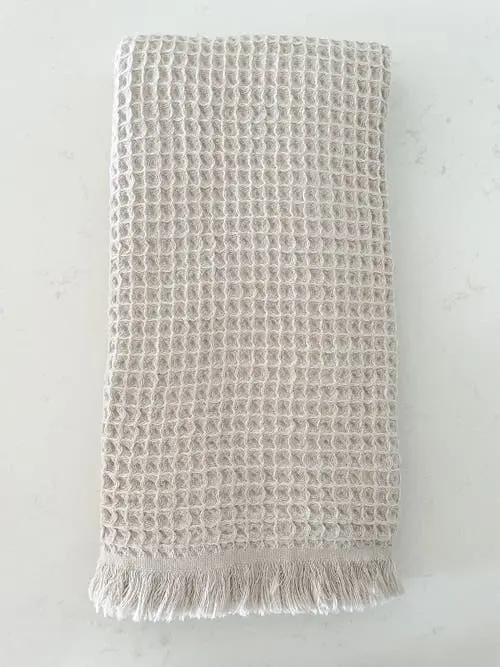 Anaya Turkish Cotton Waffle Bath Towels - Dark Navy
