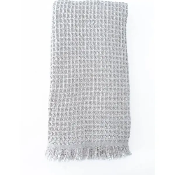Anaya Turkish Cotton Waffle Bath Towels - Soft Grey