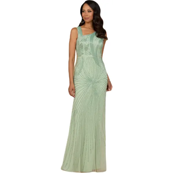 LARA NEW YORK Asymmetrical Gown - Mint