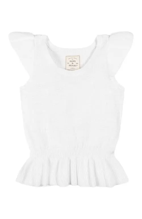 HOPE & HENRY Organic Peplum Sweater Top