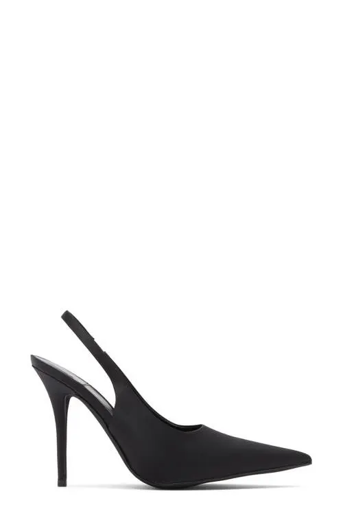 Jeffrey Campbell Surpass Slingback Pumps - Black Satin