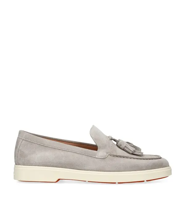 Santoni Suede Feudal Loafers