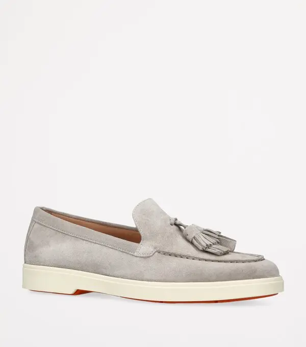 Santoni Suede Feudal Loafers