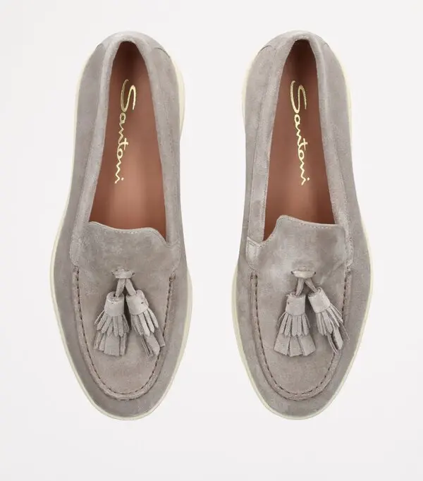 Santoni Suede Feudal Loafers