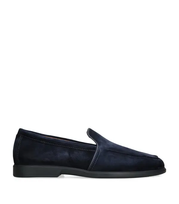 Santoni Suede Loafers - Navy