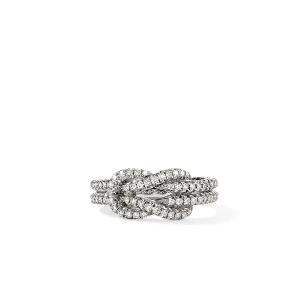 John Hardy Love Knot And Diamond Ring - Sterling Silver