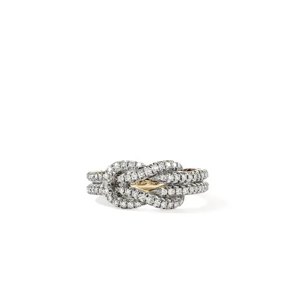 John Hardy Love Knot Diamond Ring - Gold
