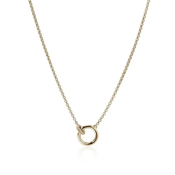 John Hardy Jh Essential Pave Diamond Interlinking Circle Necklace - Gold