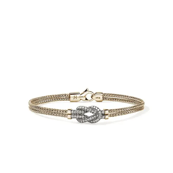 John Hardy Love Knot Diamond Bracelet - Gold