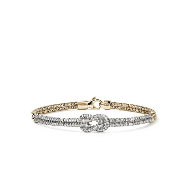 John Hardy Love Knot Diamond Bracelet - Gold