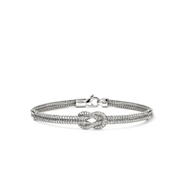 John Hardy Love Knot Diamond Bracelet - Sterling Silver
