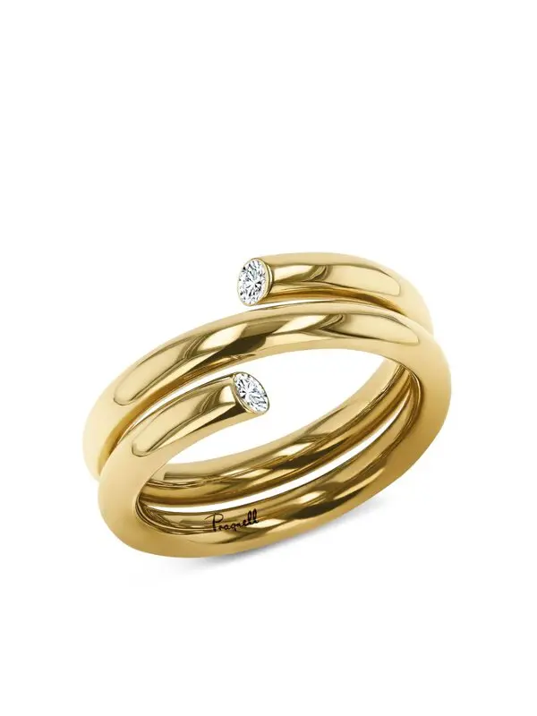 PRAGNELL 18kt Yellow Double Row Eclipse Diamond Ring - Gold
