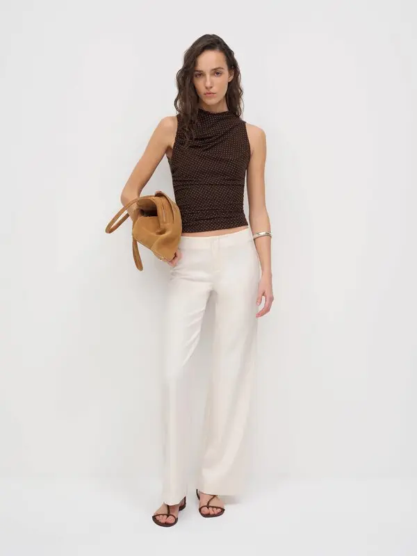 REFORMATION Marlo Knit Top - Brown