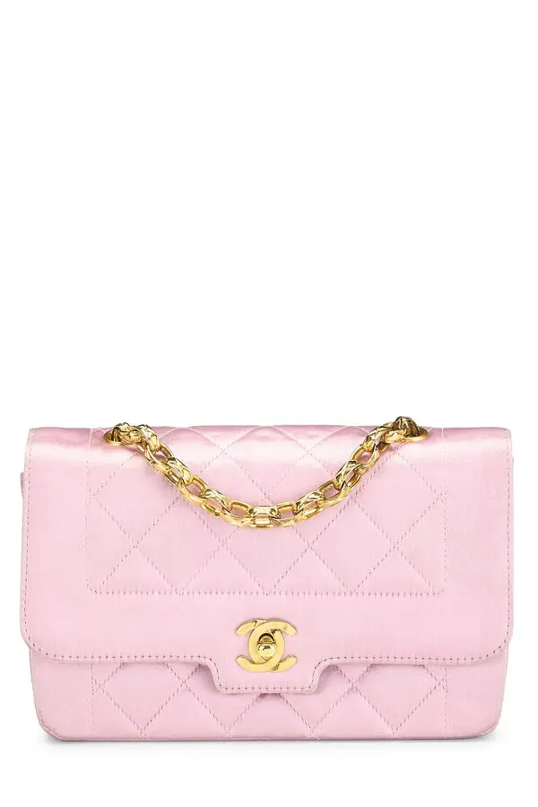Chanel Quilted Border Tab Bag - Pink