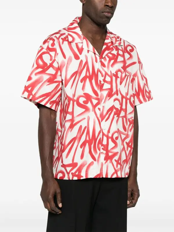 Palm Angels Graffiti-print Shirt