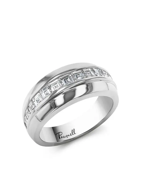 PRAGNELL Platinum Diamond Band Ring - Silver